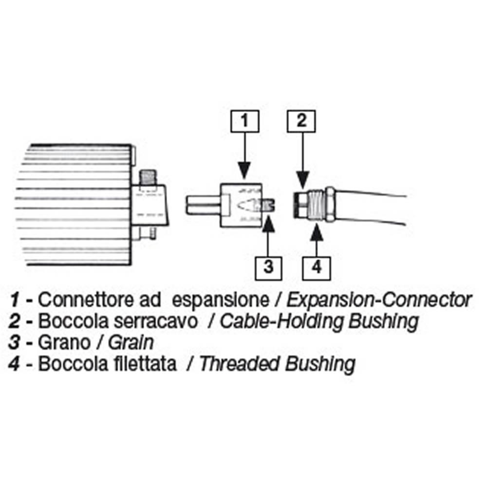 Ακροδέκτης μετατροπής καλωδίου 50mm² (1AWG) 25mm² (4AWG)