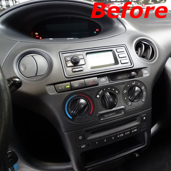 Πρόσοψη Toyota Yaris 2003 - 2006 (1 - 2 Din Μαύρο)